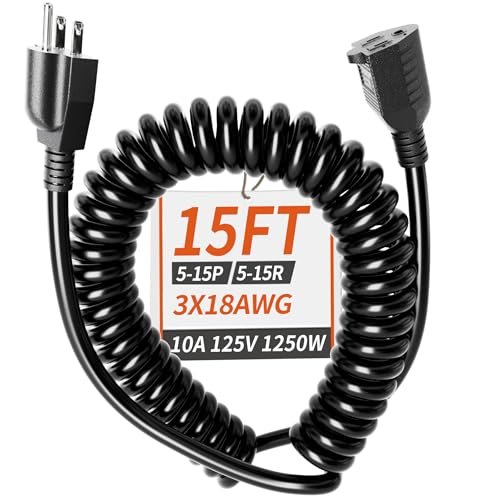 Best Extension Cord Easy Coil: Top Flexible, Durable Coiled Power Cords ...